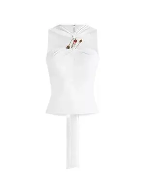 Manière De Voir Abigail Crop Top - White