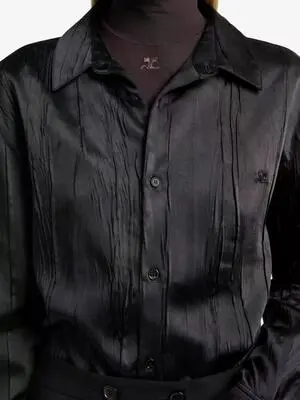 COURREGES Crinkled Satin-finish Shirt