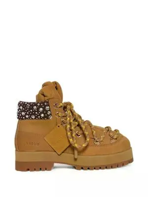 AHDIID Brooklyn Crystal-embellished Ankle Boots - Neutrals
