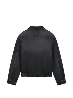 ARTE ANTWERP Logo Embroidered Faded Effect Jacket - Black