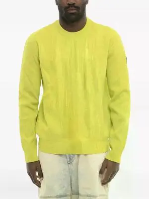 DIESEL® Ribbed-knit Logo-patch Sweater - Yellow