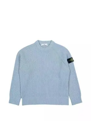 Stone Island Ribbed-knit Bouclé Sweater - Blue