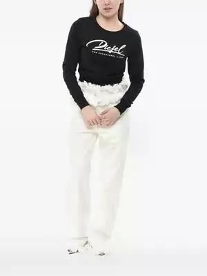 DIESEL® Logo-print Cropped Sweatshirt - Black