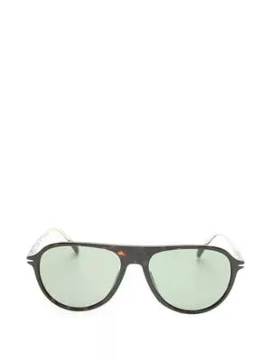 DB EYEWEAR BY DAVID BECKHAM Tortoiseshell-effect Rectangle-frame Sunglasses - Brown