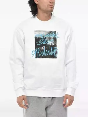 Off-White Logo-print Crewneck Sweatshirt - White