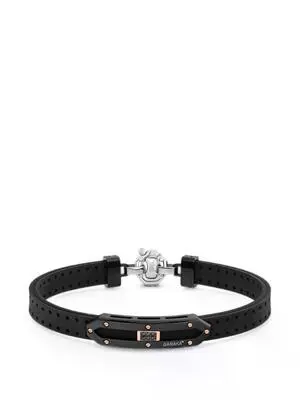 BARAKÀ Logo-engraved Bracelet With Screw Detailing - Black