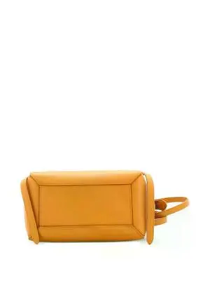 Celine Belt Bag Textured Leather Nano Shoulder Bag - Yellow