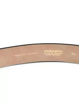 Dsquared2 Snake-effect Logo Buckle Belt