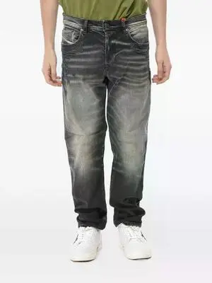 DIESEL® D-definitive Distressed Tapered Leg Jeans