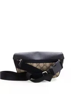 Gucci Eden Waist Bag Gg Coated Canvas Medium Belt Bag - Black
