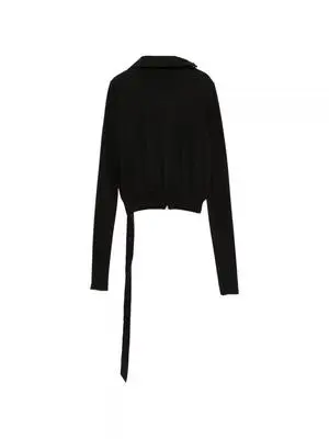 Rick Owens Asymmetrical Zip Hooded Sweatshirt