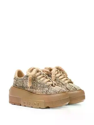Casadei Nexus Bouclé Sneakers With Chunky Sole - Brown
