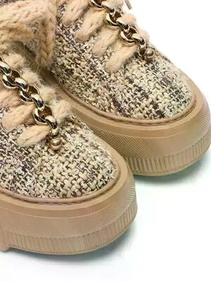 Casadei Nexus Bouclé Sneakers With Chunky Sole - Brown