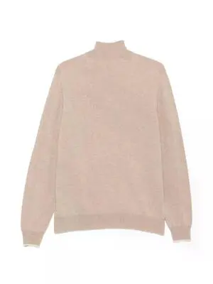 Peserico Quarter-zip Knitted Sweater - Neutrals
