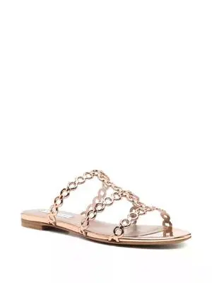AQUAZZURA Chain Detail Flat Sandals