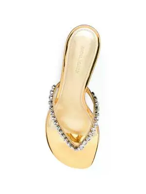 Amina Muaddi Gigi Embellished Heeled Sandals