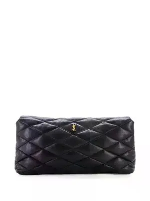 Saint Laurent Sade Puffer Envelope Quilted Leather Large Clutch Bag