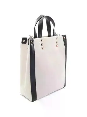 Valentino Garavani Vltn Logo Rockstud Tote Bag - Neutrals