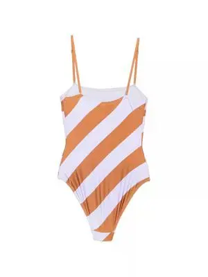 Zimmermann Indra Stripe-print Swimsuit