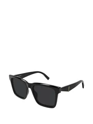 Saint Laurent Logo-plaque Square-frame Sunglasses