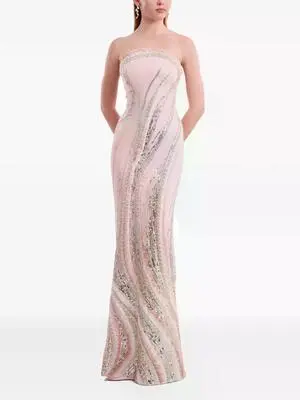 GEMY MAALOUF Beaded Sequin-embellished Maxi Dress