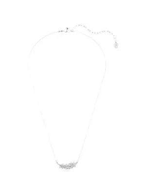 SWAROVSKI Vienna Feather-motif Crystal-embellished Necklace - Silver