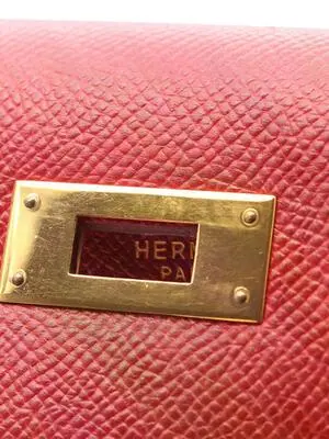 Hermès 1993 Courchevel Kelly Sellier 28 Satchel - Red