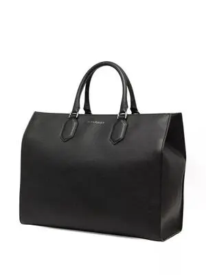 BVLGARI 2010-2026 Leather Logo Satchel