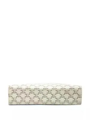 Celine 2023 Medium Triomphe Coated Canvas Vertical Cabas Tote Satchel