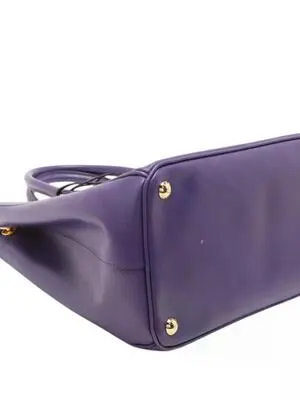 Prada 2013-2026 Medium Saffiano Lux Galleria Double Zip Satchel - Purple