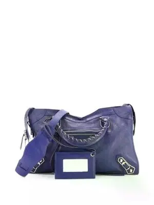 Balenciaga Classic Metallic Edge Leather Satchel Bag