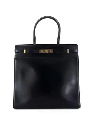 Saint Laurent Manhattan Leather North South Tote Bag - Black