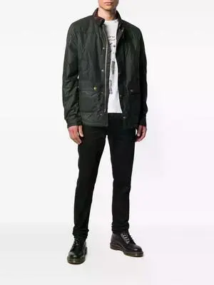 Barbour Corduroy-collar Waxed Jacket - Green