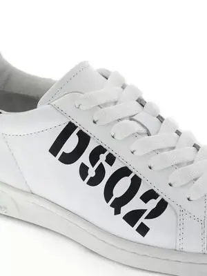 Dsquared2 Boxer Logo-print Leather Sneakers