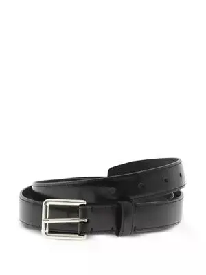 Dsquared2 Leather Belt With Silver-tone Buckle - Black