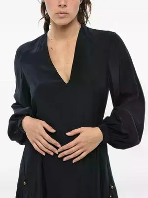 Stella McCartney Maxi Silk Crepe-de-chine Dress With Long Sleeves