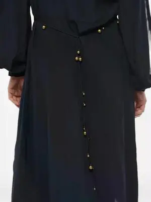 Stella McCartney Maxi Silk Crepe-de-chine Dress With Long Sleeves