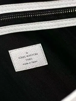 LOUIS VUITTON Weekend Nm Monogram Taigarama Tote Bag - White