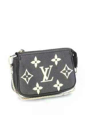 LOUIS VUITTON Pochette Accessoires Bicolor Monogram Empreinte Giant Mini Clutch Bag