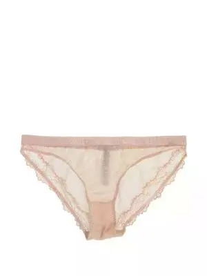 Stella McCartney Lace-trim Mesh Briefs - Neutrals