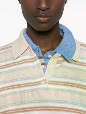 Guest In Residence Striped Polo Top