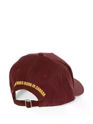 Dsquared2 Cotton Gabardine Baseball Cap - Red