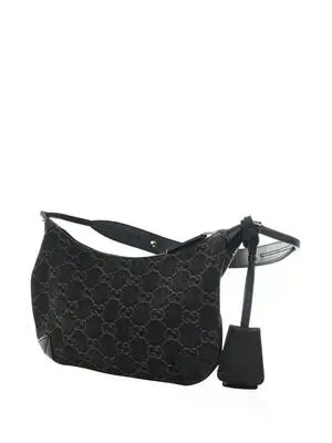 Gucci Small Gg Denim Horsebit Hobo Bag