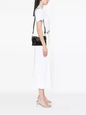 Balenciaga Mini Lambskin Leather Motocross Satchel - Black