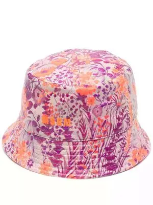 MSGM Floral-print Bucket Hat - Pink