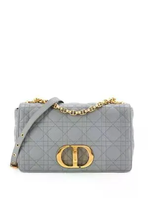 Dior Caro Bag Cannage Quilt Calfskin Shoulder Bag - Grey