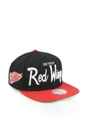Mitchell & Ness Detroit Red Wings Script Snapback Cap - Black