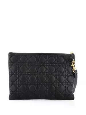 DIOR Christian Dior Cannage Quilt Calfskin Clutch Bag