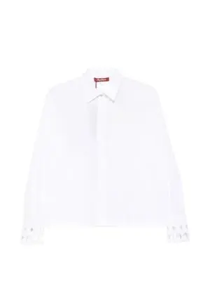 Max Mara Laser-cut Buttoned Shirt - White
