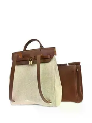 Hermès Toile H Officier Herbag A Dos 2-in-1 Backpack - Neutrals